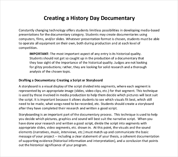 Documentary Script Outline Examples Pdf