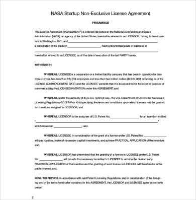 Licensing Agreement Examples - 15+ Templates (Download Now) | Examples