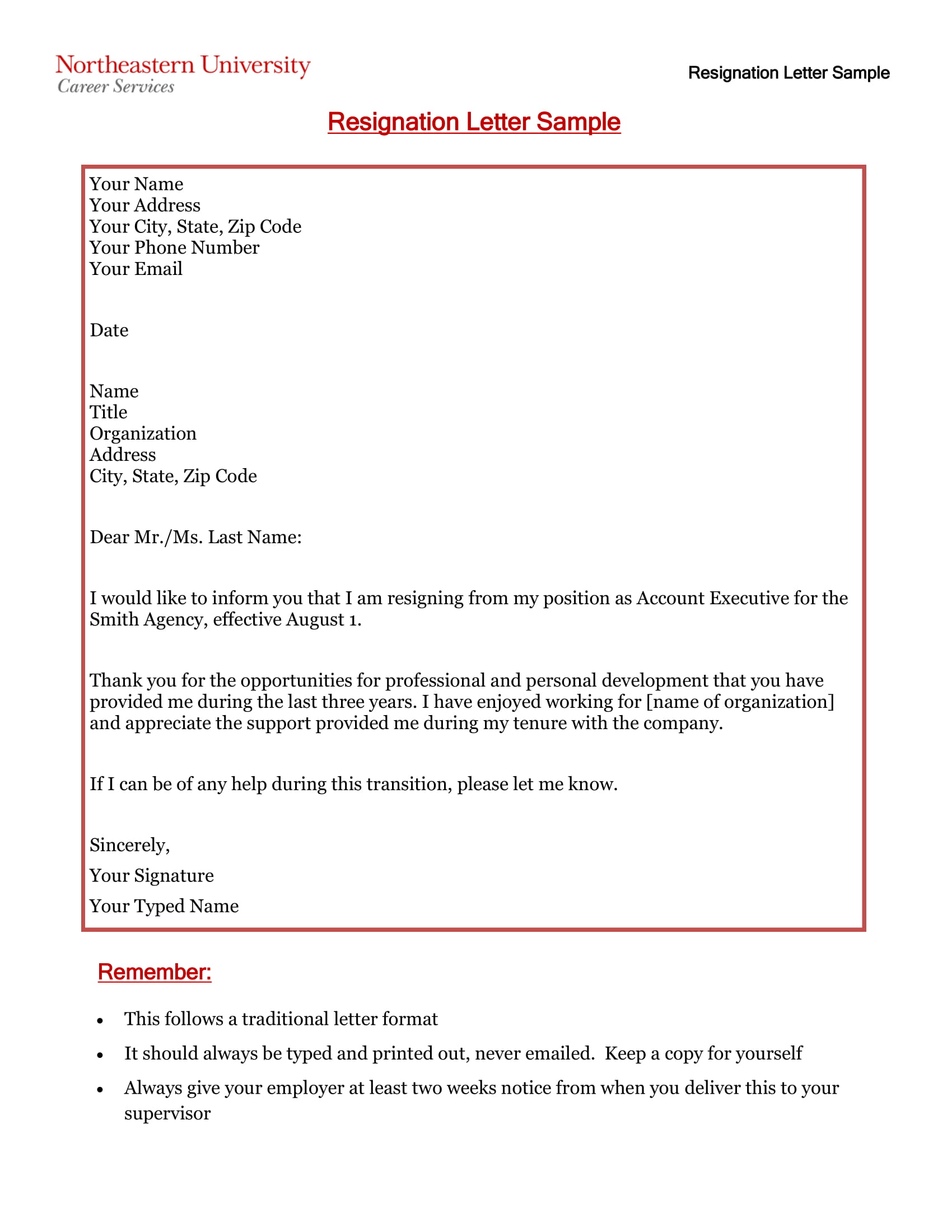 Director Resignation Letter Sample South Africa Sample Resignation Letter