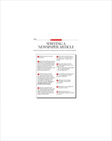 News Article Outline - Examples, Format, Pdf