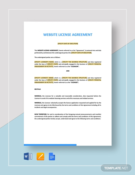 Licensing Agreement Examples - 15+ Templates (Download Now) | Examples