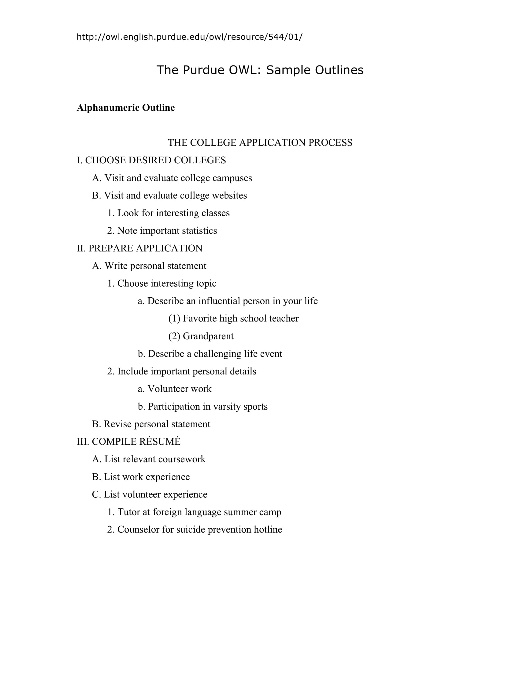  Example Of An Outline For A Research Paper In Apa Research Paper 
