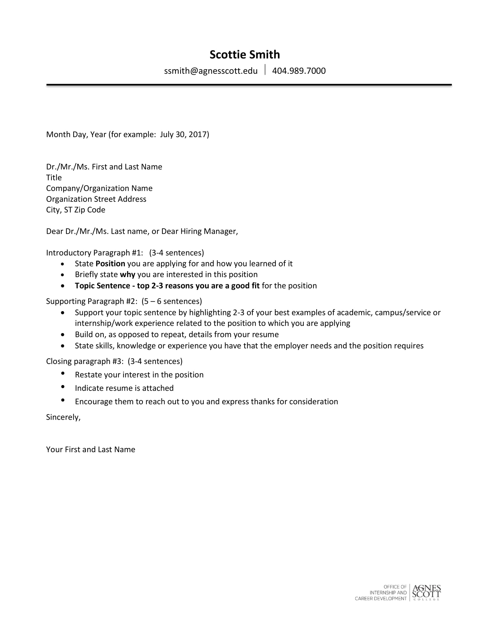 Cover Letter - 45+ Examples, Format, Sample | Examples