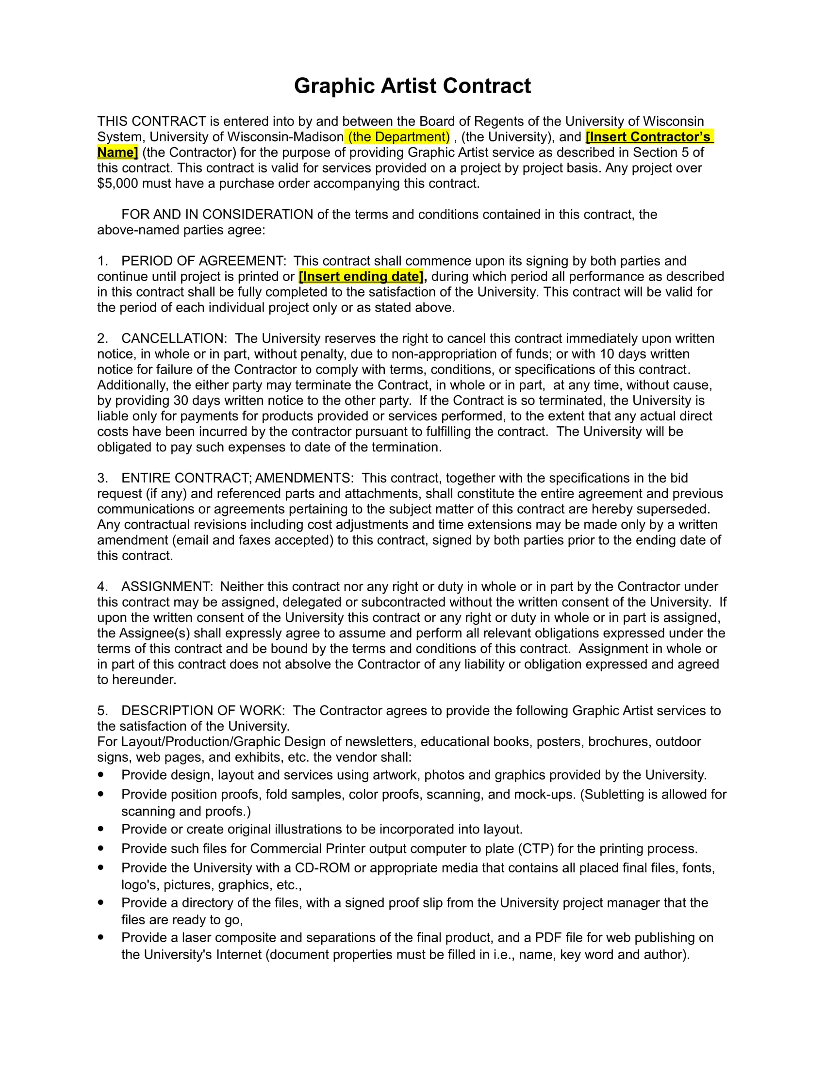 Contract In Word 24 Examples Format Sample Examples
