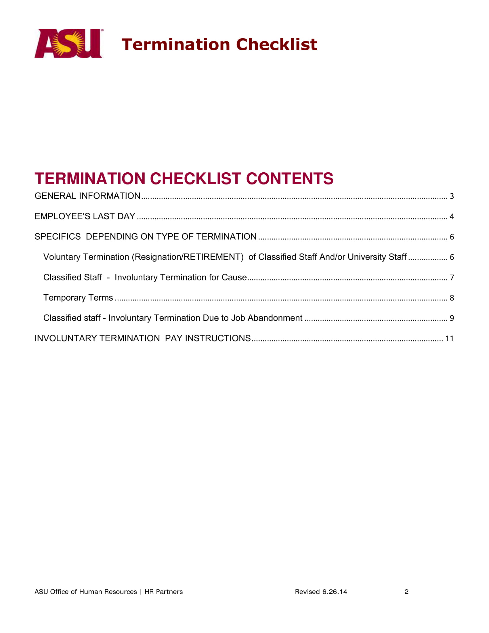 Termination Checklist - 10+ Examples, Format, Pdf | Examples