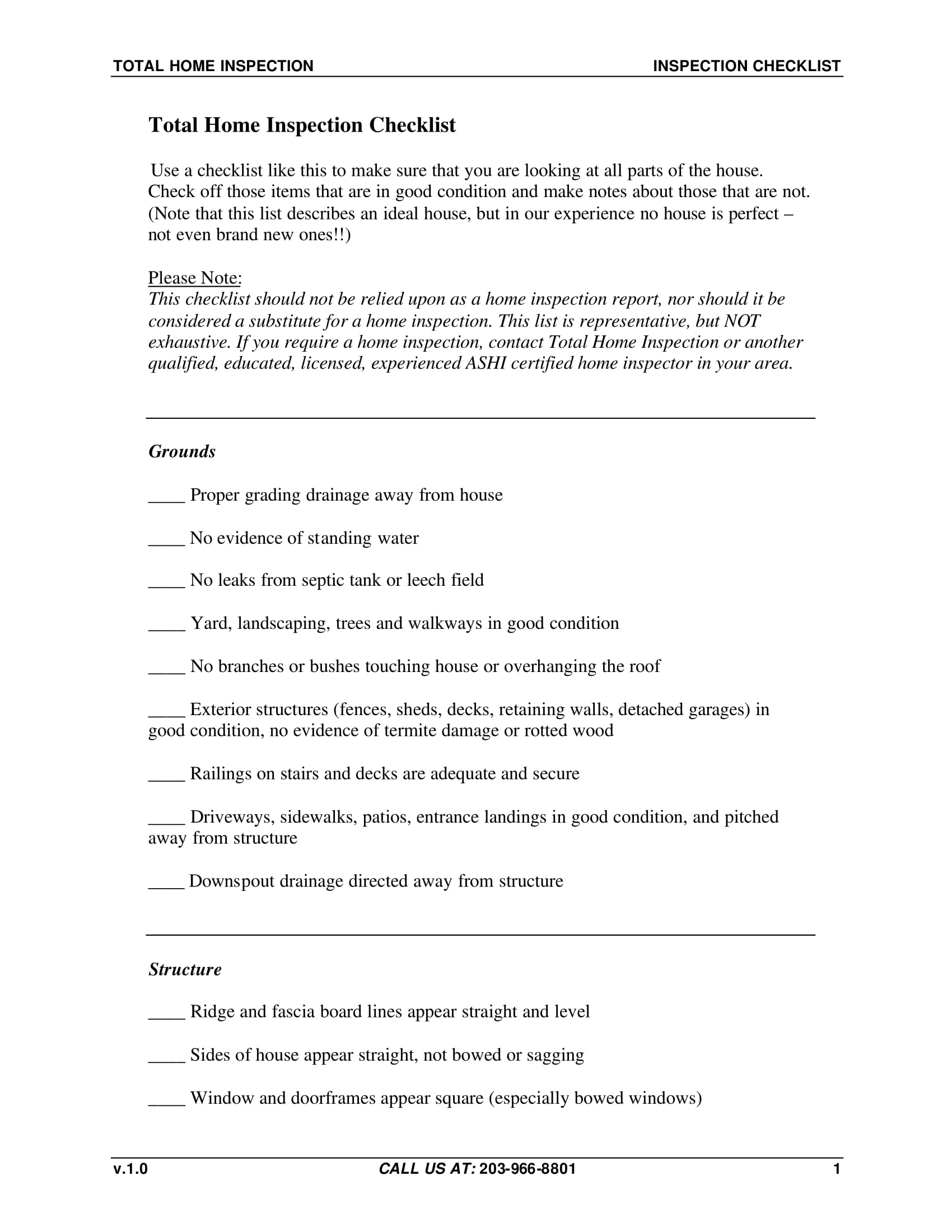 House Inspection Checklist - 10+ Examples, Format, Pdf | Examples