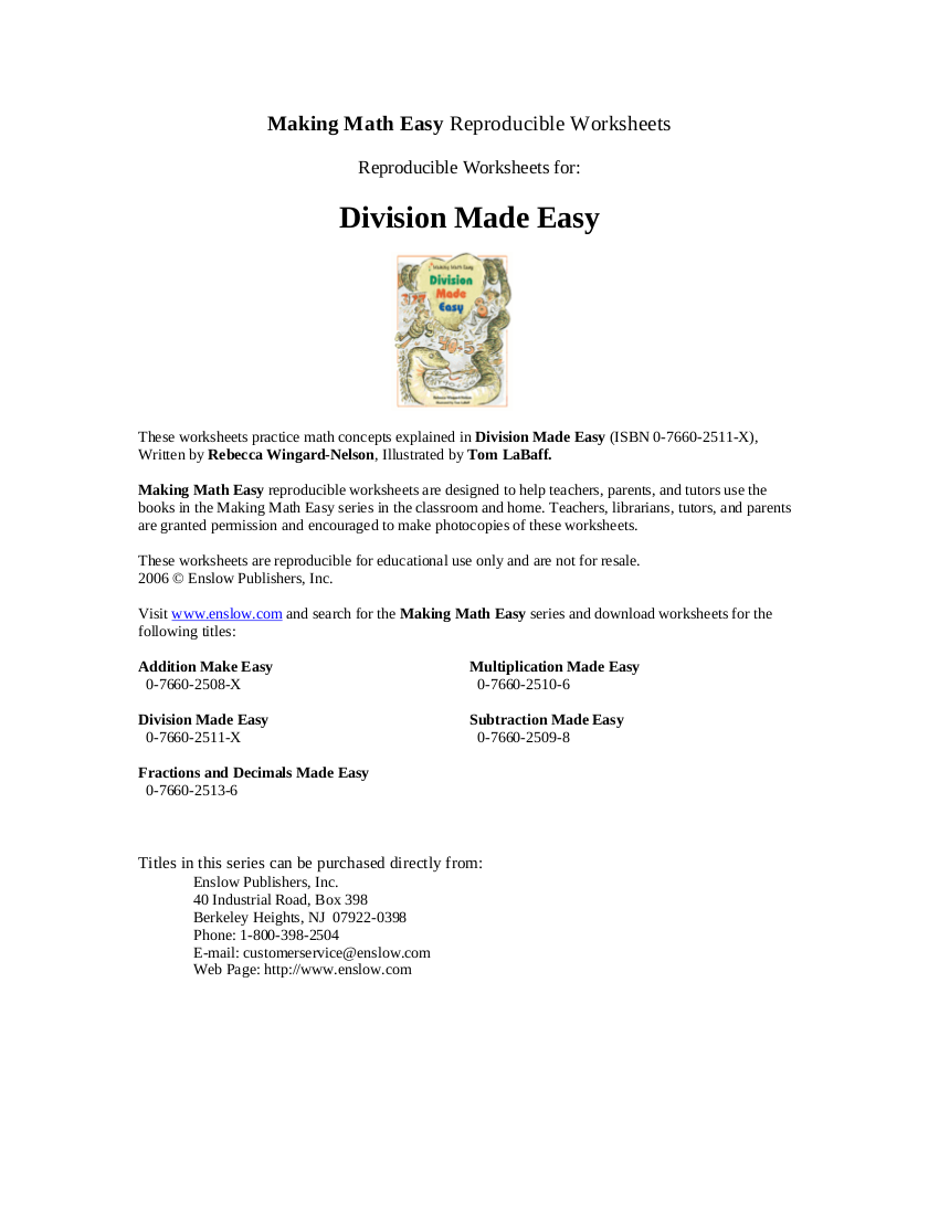 Division Worksheet - 7+ Examples, Format, Pdf | Examples