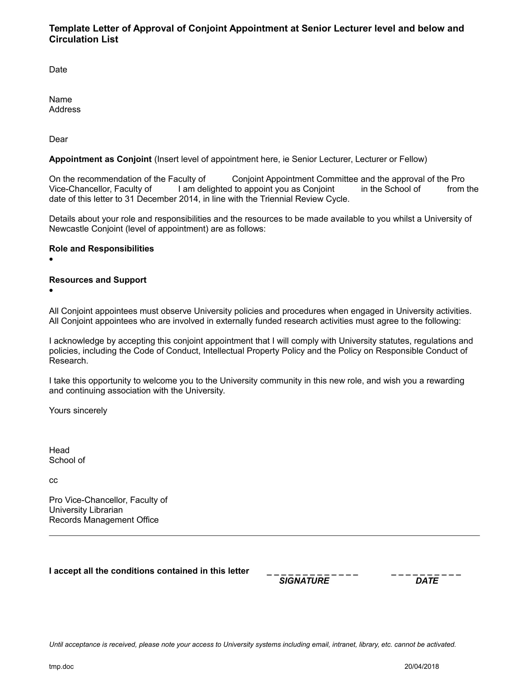 Nhs Appointment Letter Example - Design Talk