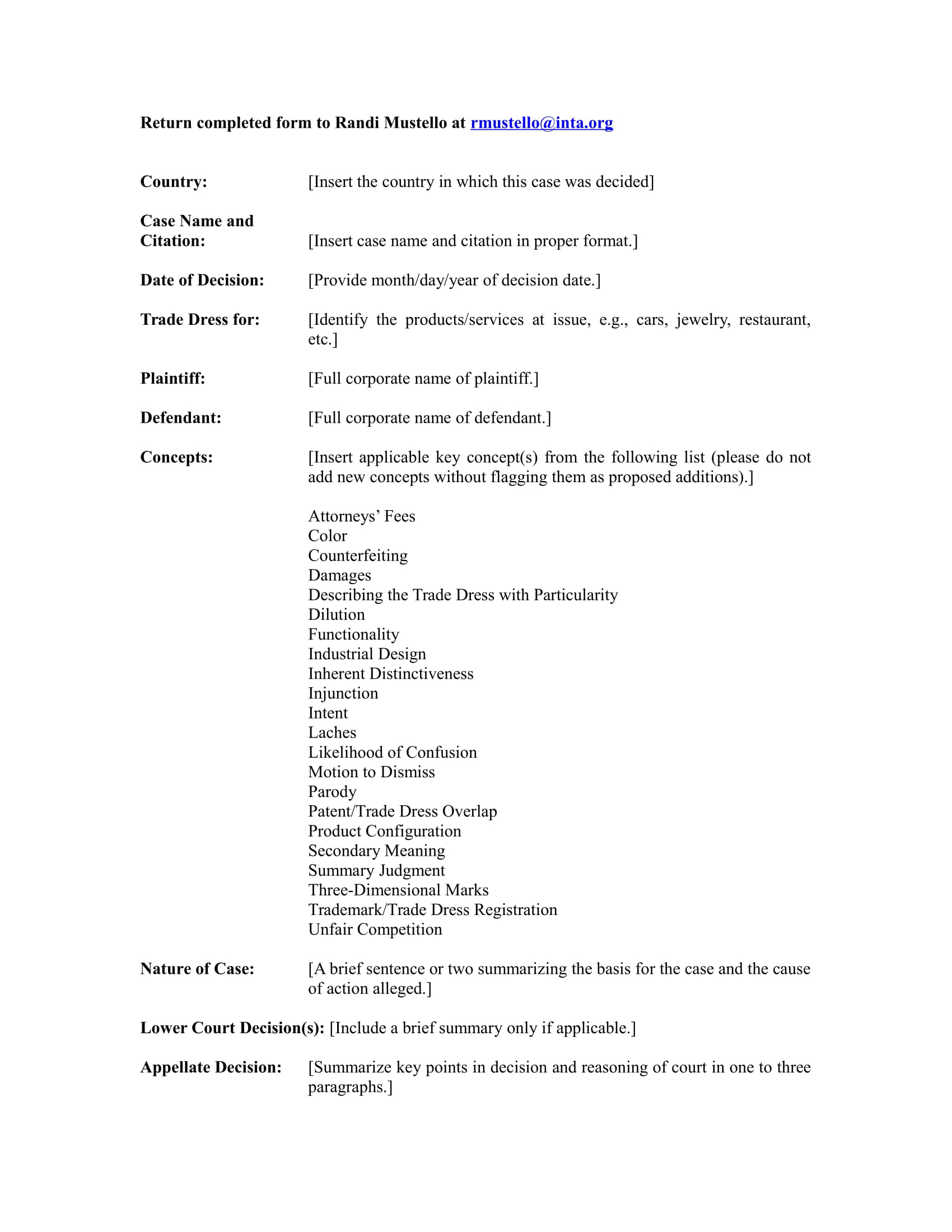 Legal Brief Format Template PDF Template