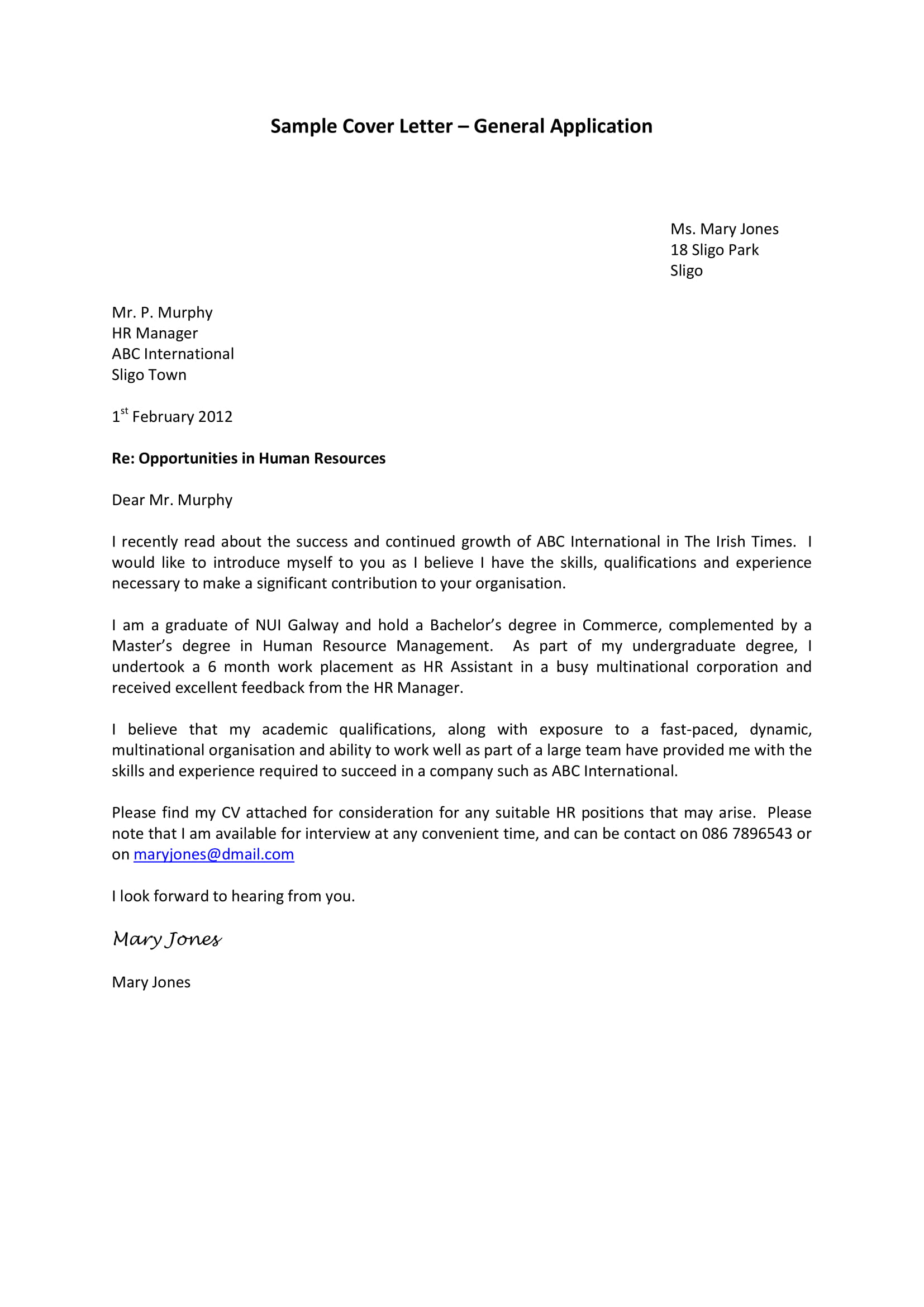 10 Professional Cover Letter Examples PDF 10 Professional Cover Letter Examples PDF