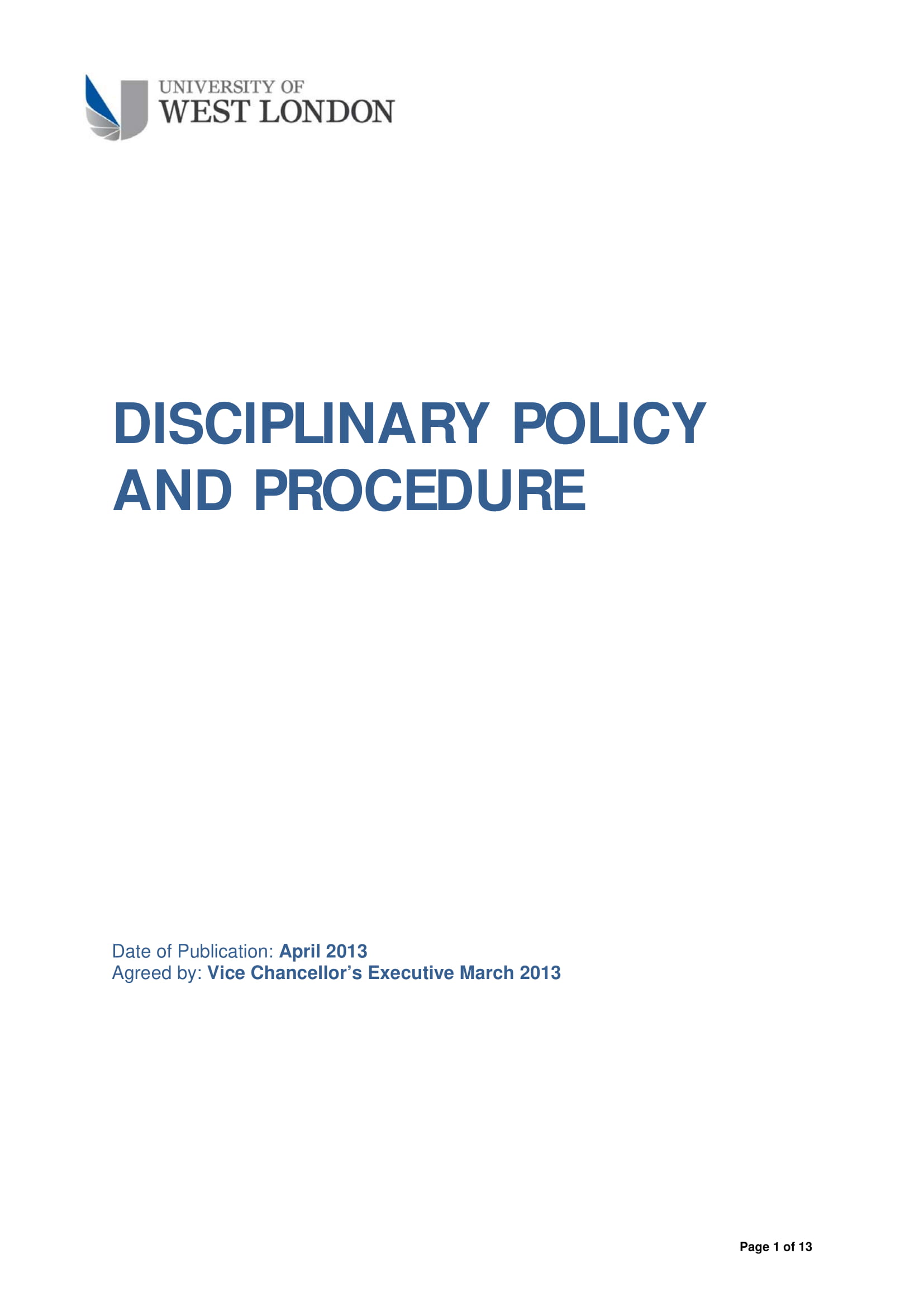 Disciplinary Action Policy 15 Examples Format Pdf Examples