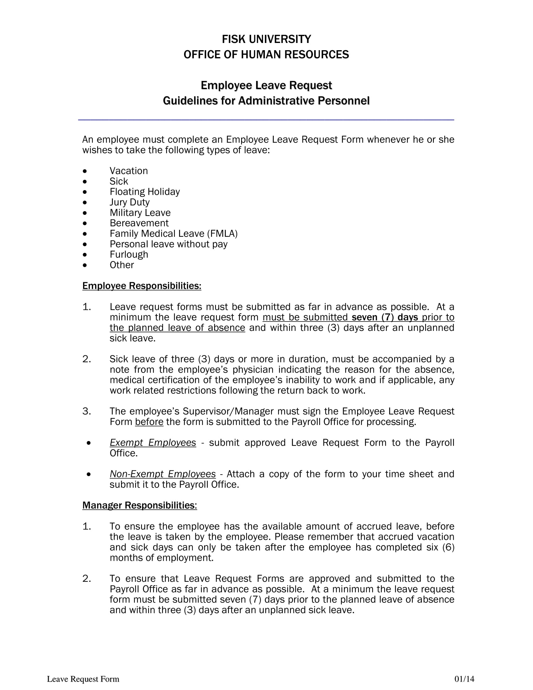 Vacation Request Form 9 Examples Format Sample Examples Vacation Request Form 9 Examples Format Sample Examples