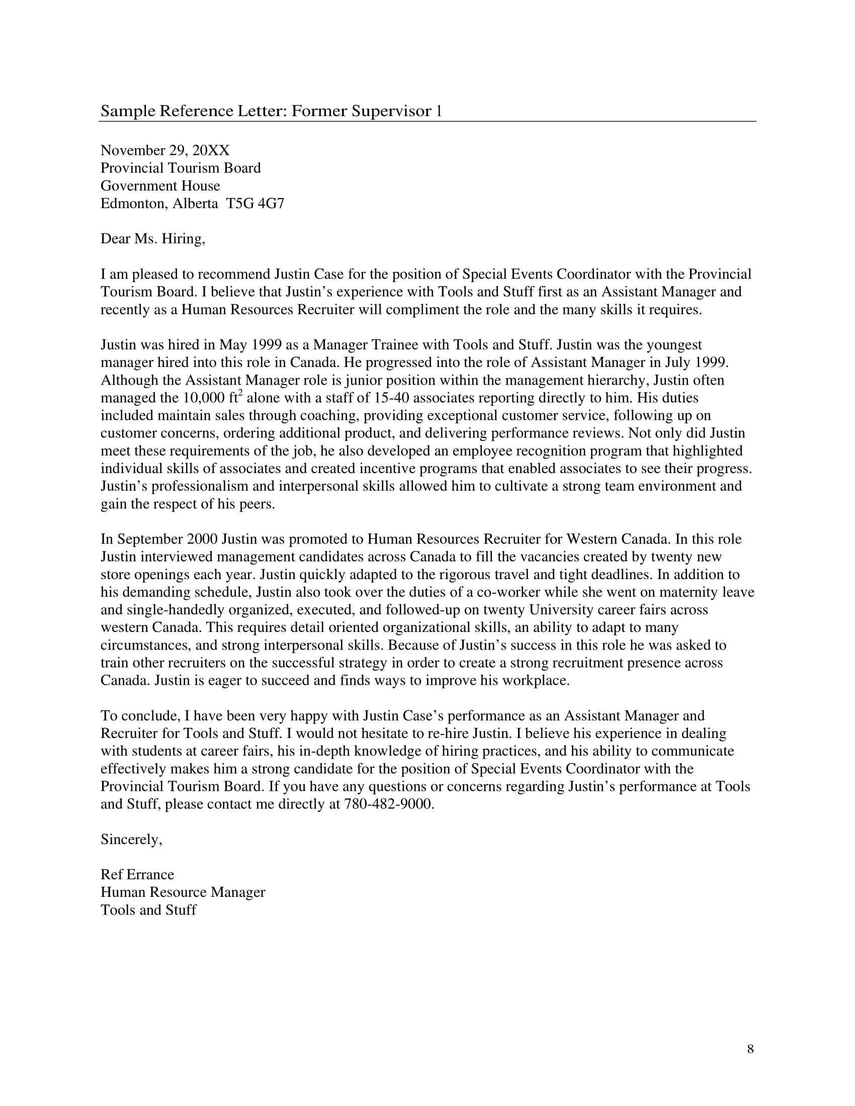 Reference Letter Examples 17 In PDF Word Examples