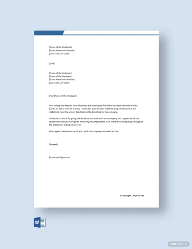 Employee Termination Letter Template - 17+ Examples, Format, Sample ...