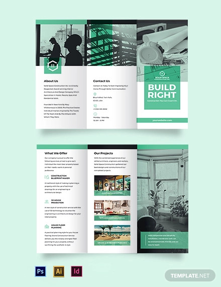 Construction Brochures - 28+ Examples, Format, Pdf | Examples