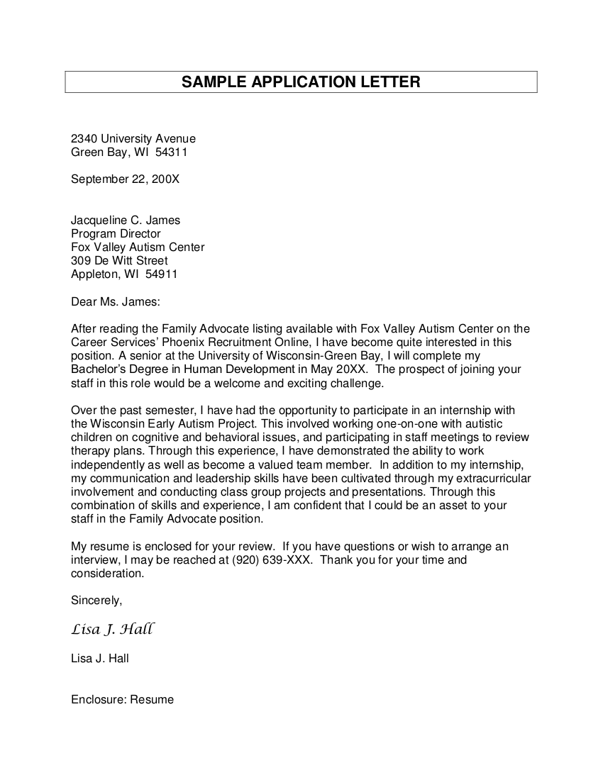 Application Letter For Job 10 Job Application Letter Templates For 