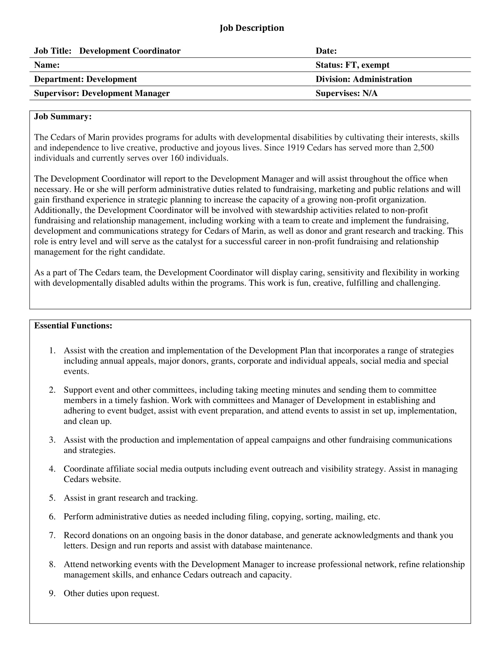 Job Summary - 10+ Examples, Format, Pdf | Examples