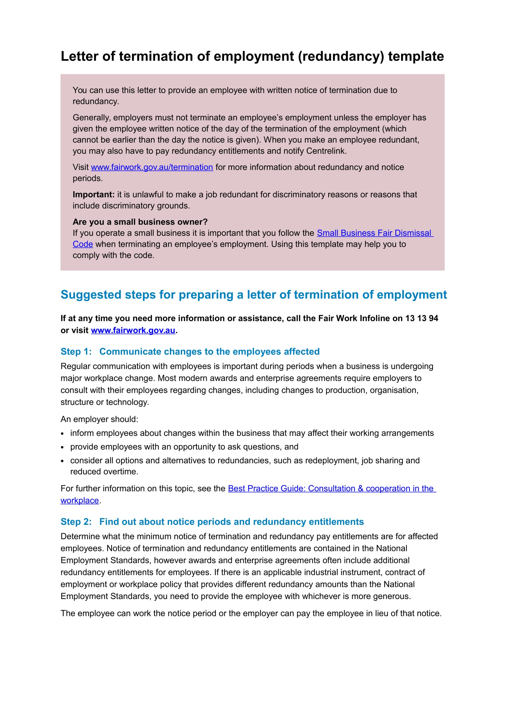 Employee Termination Letter Template - 17+ Examples, Format, Sample ...