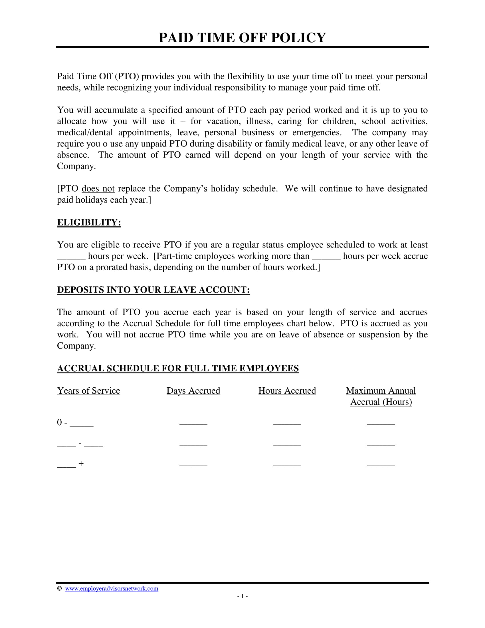 11 Vacation Policy Examples PDF Word Examples