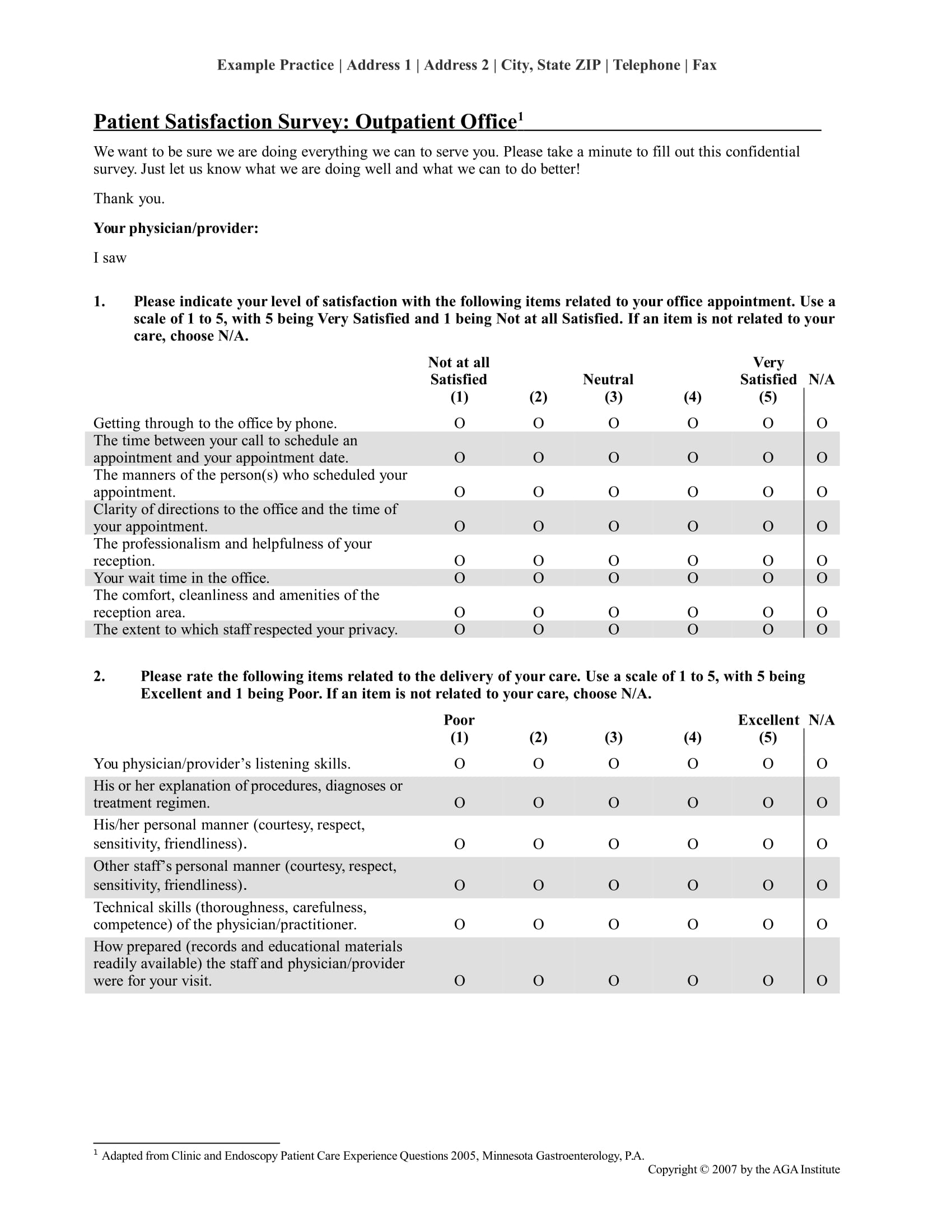 Survey 23 Examples Format Pdf Examples