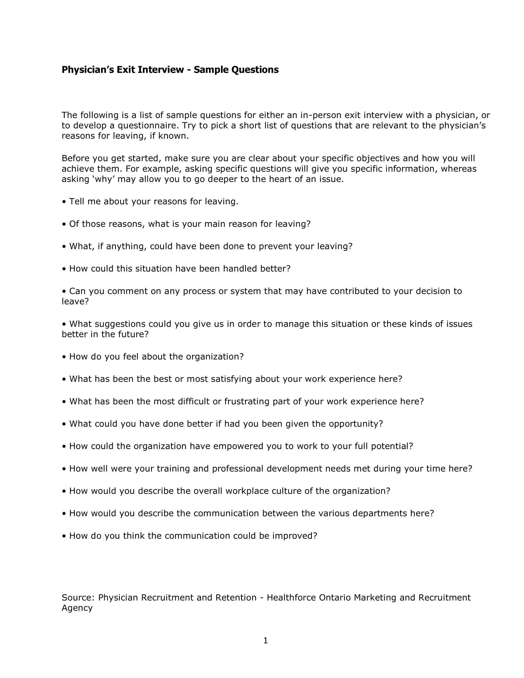 Exit Interview Form 11 Examples Format Pdf Examples