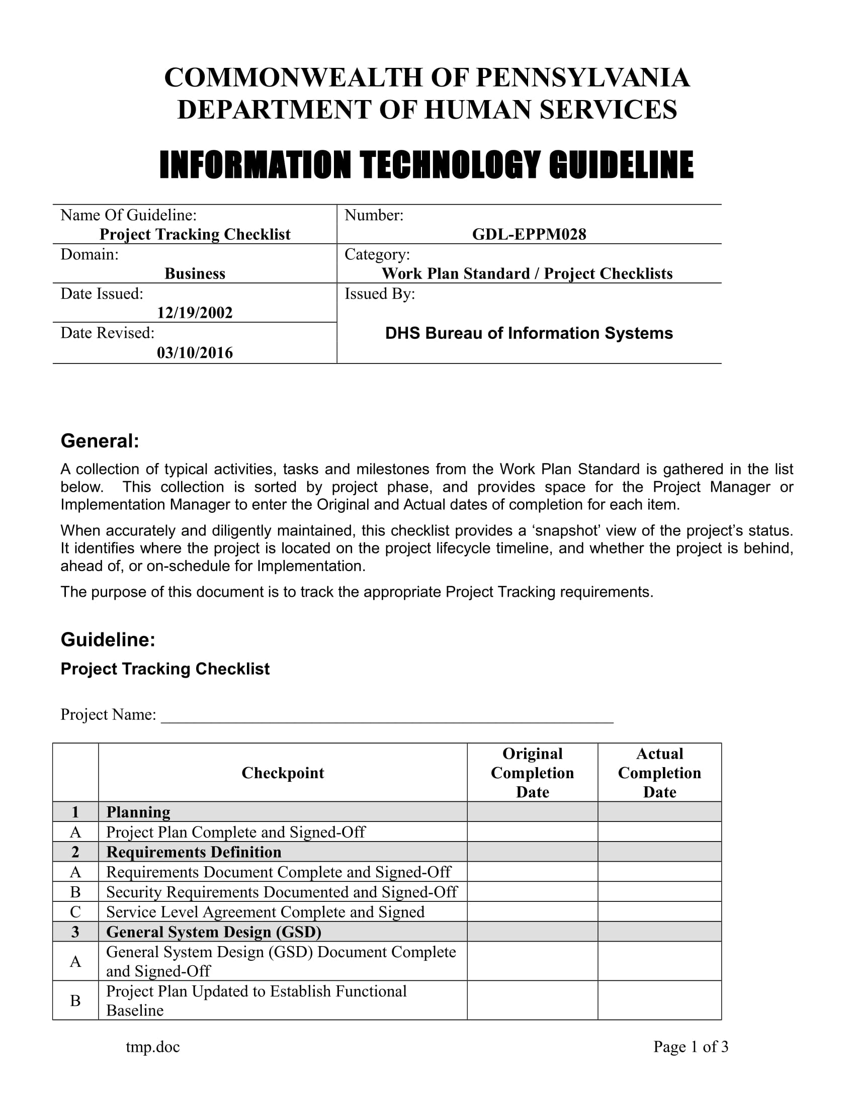 10 Project Requirement Checklist Examples PDF DOC Examples