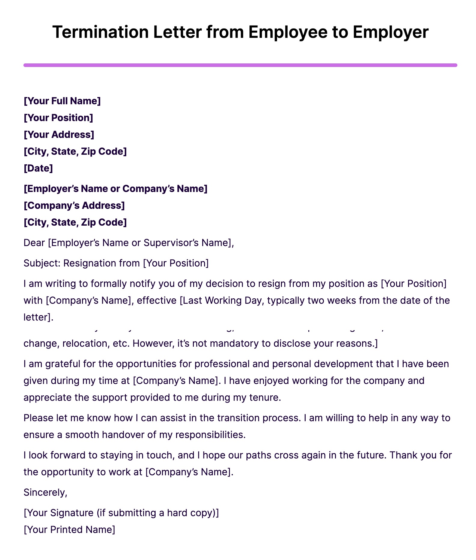 Employee Termination Letter Template - 17+ Examples, Format, Sample ...