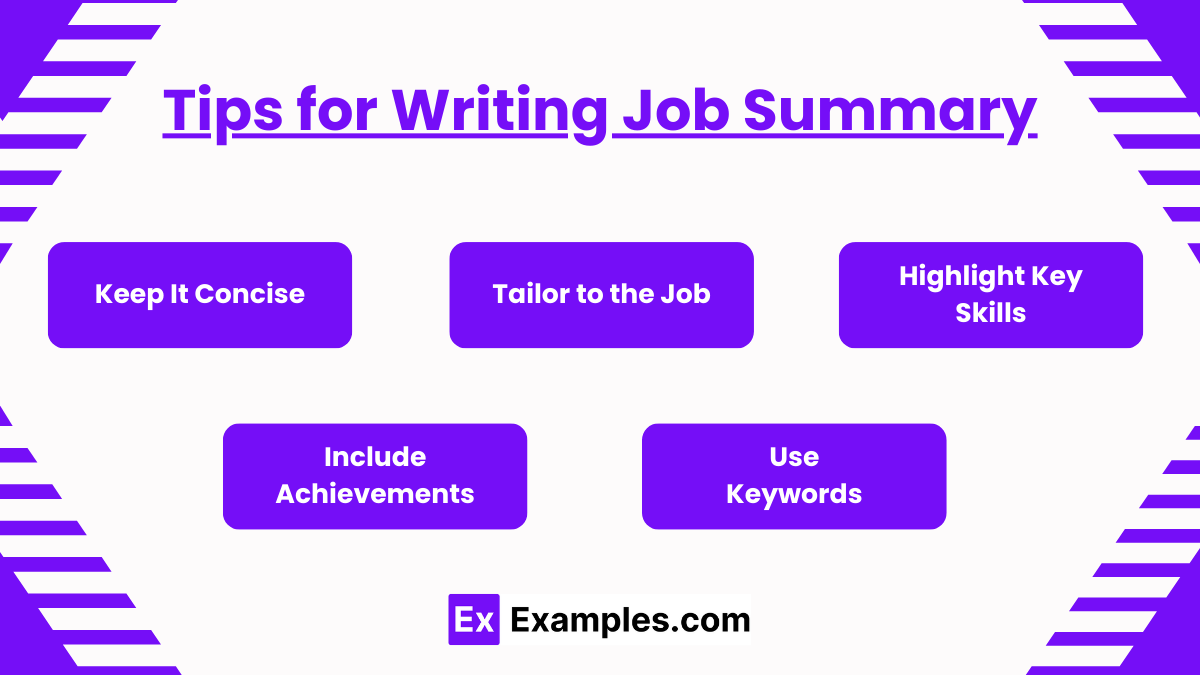 20 Job Summary Examples To Download 20 Job Summary Examples To Download