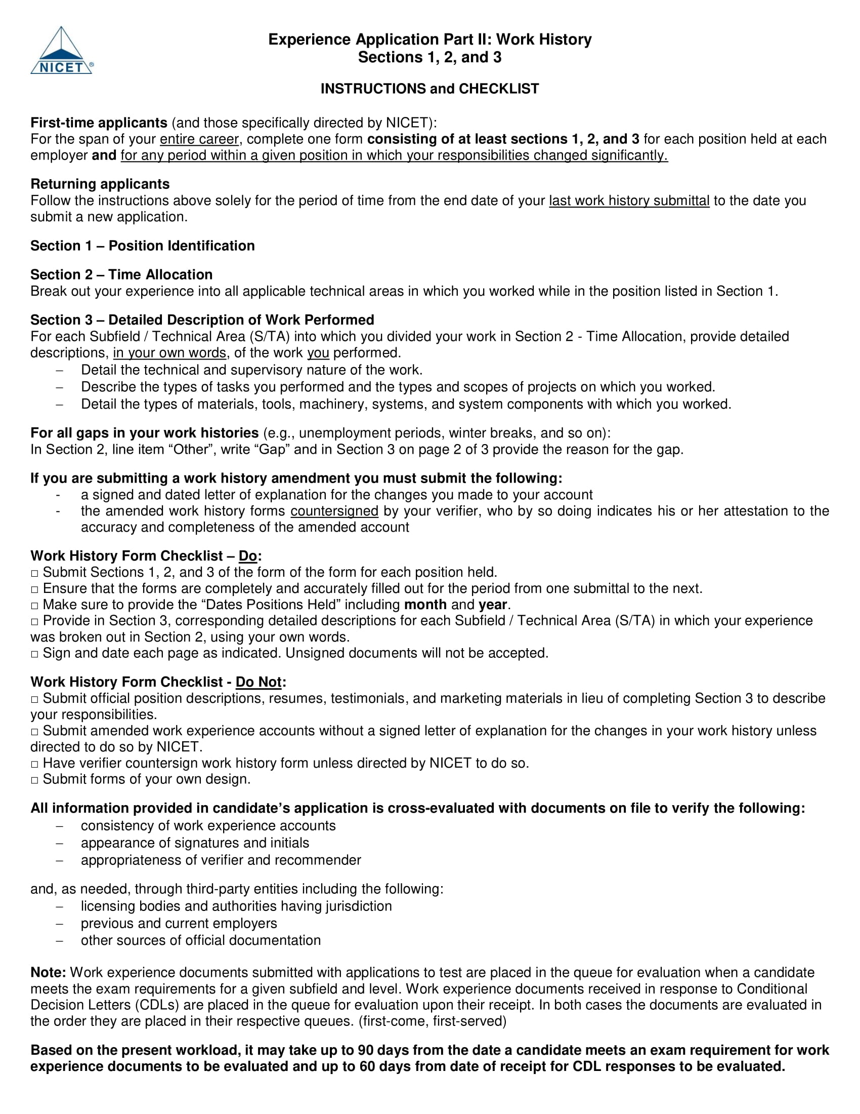 Employment History Form - 9+ Examples, Format, Pdf | Examples