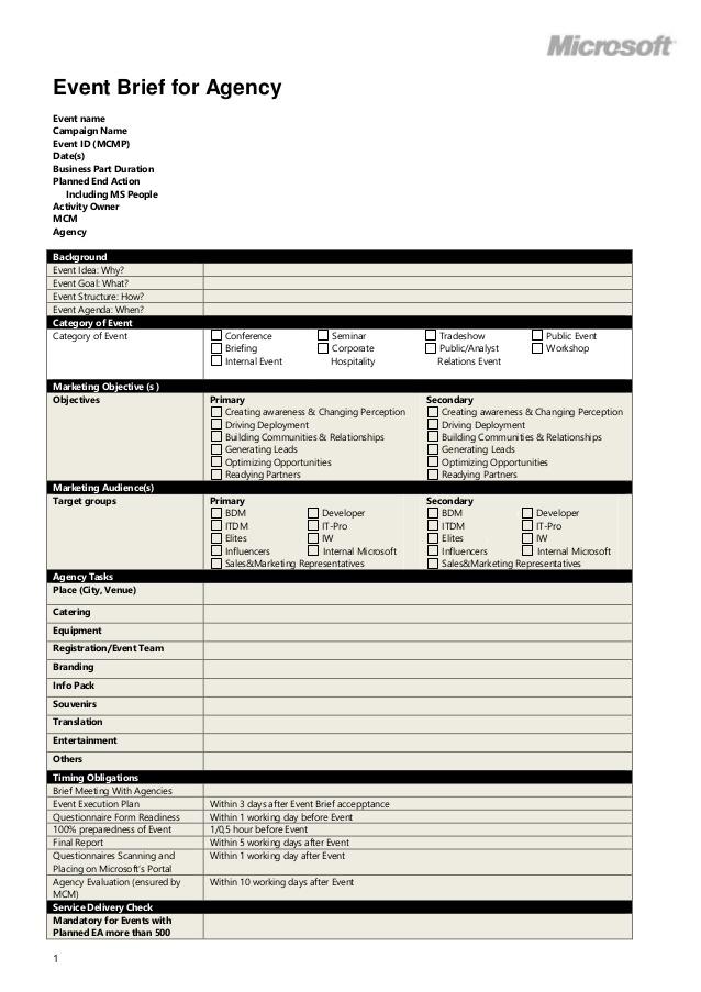 7 Event Brief Tips And Examples PDF Examples