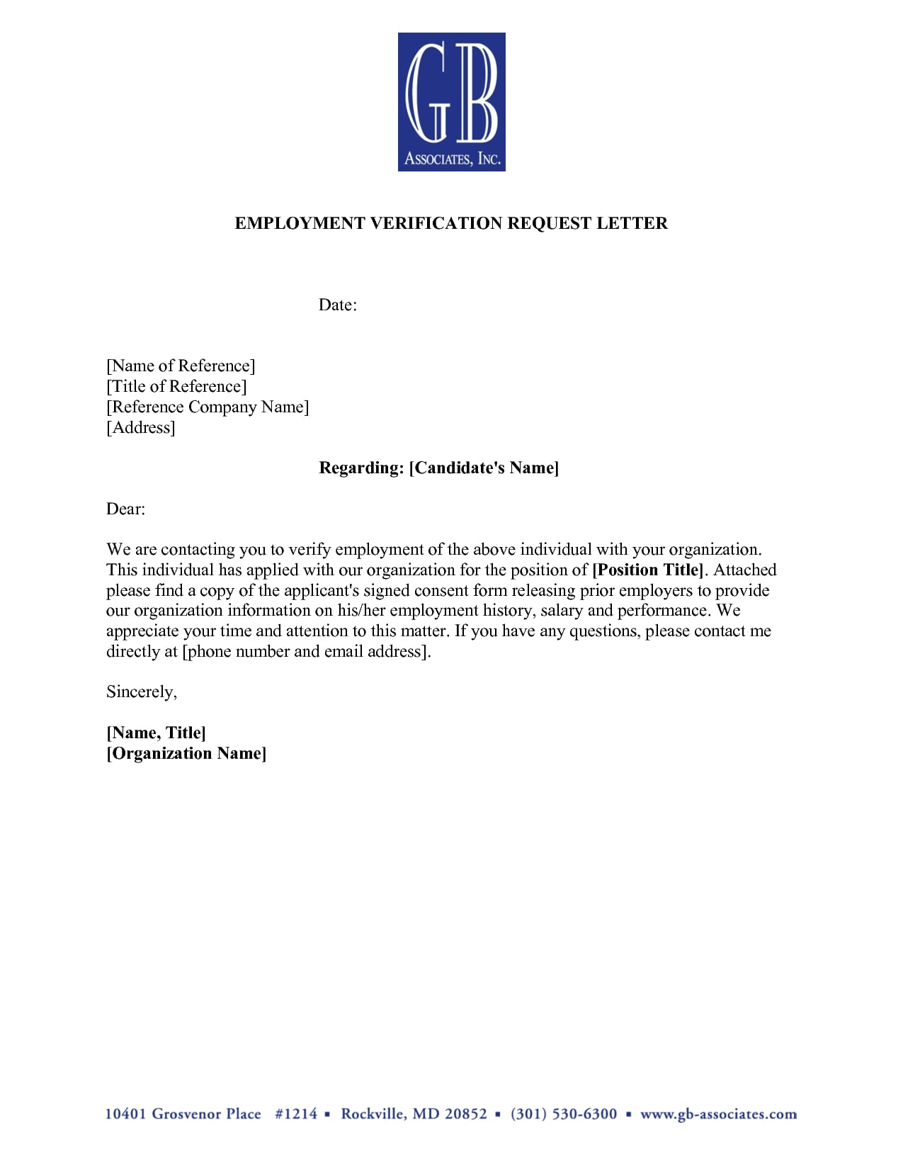 Verification Of Employment Letter 9 Examples Format Sample Examples