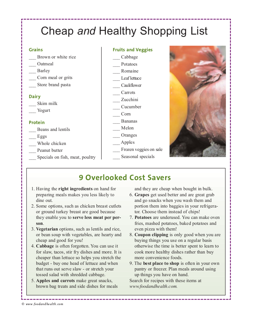 11 Grocery List Examples PDF Examples