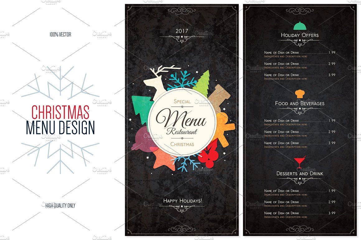 Holiday Menu - 12+ Examples Word, Pages, Publisher