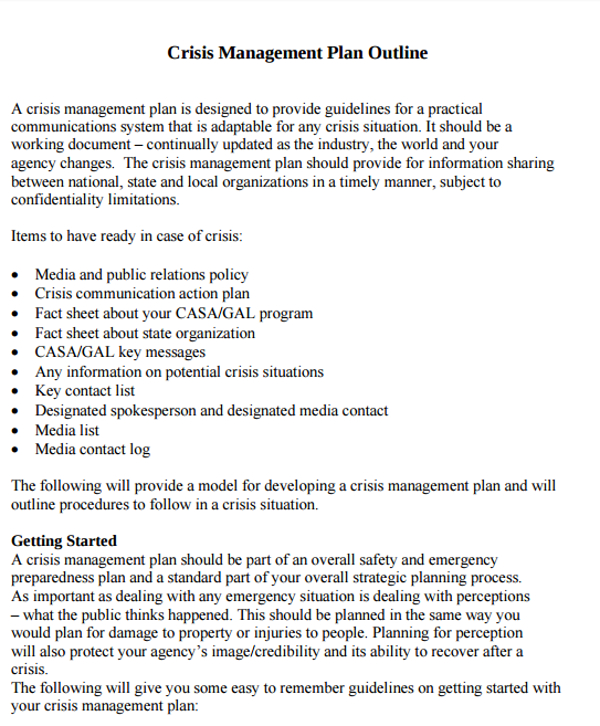 Crisis Management Plan 13 Examples Format Pdf Examples