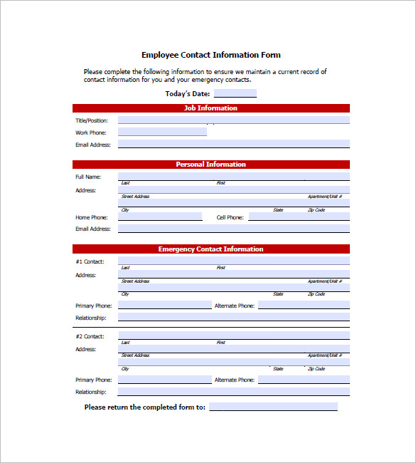  Contact List Examples 10 PDF Examples