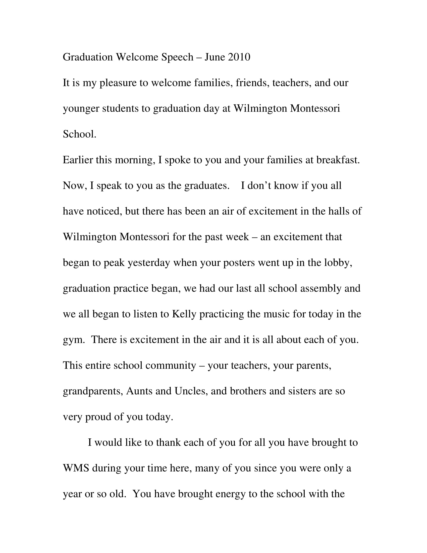 School Welcome Speech 9 Examples Format Sample Examples
