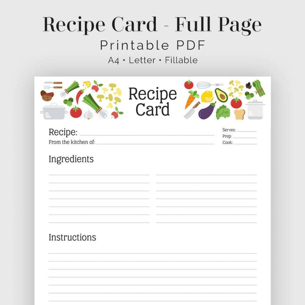 Recipe Cards Idea Designs And Examples 14 PSD AI Examples