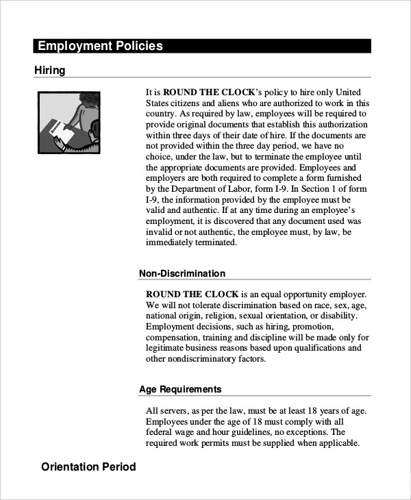 Organizational Policy - 7+ Examples, Format, Pdf | Examples