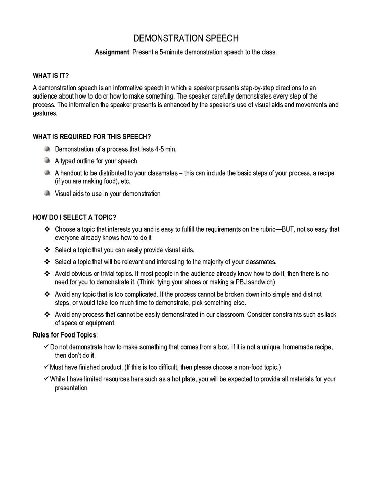 Middle School Speech 7 Examples Format Sample Examples