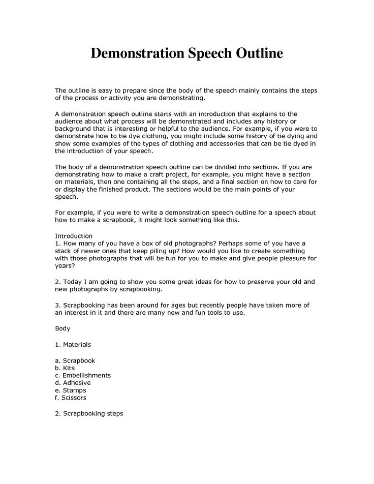 Middle School Speech 7 Examples Format Sample Examples