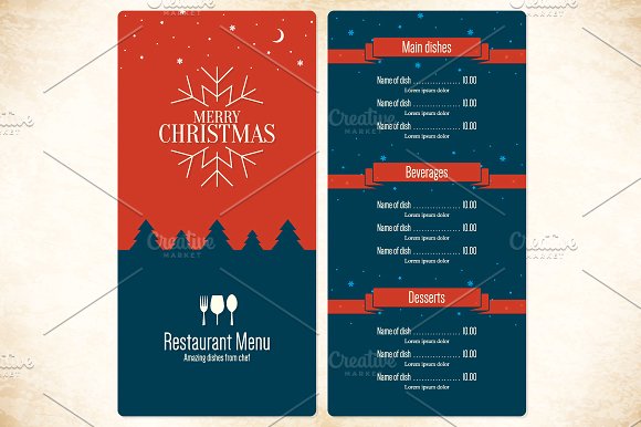 Holiday Menu - 12+ Examples Word, Pages, Publisher