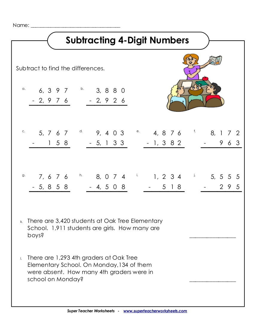 Subtraction Worksheet - 6+ Examples, Format, Pdf