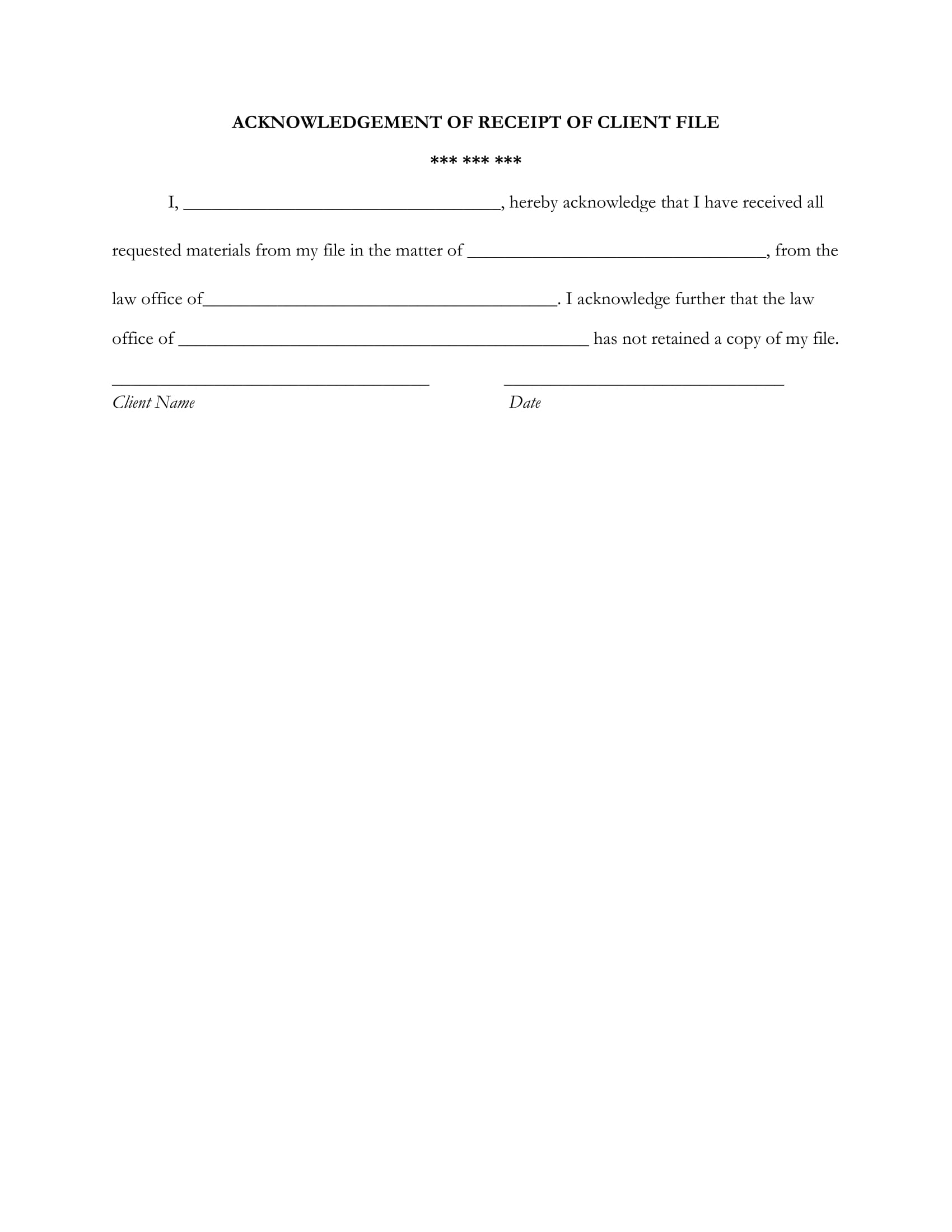 Acknowledgment Receipt Examples 9 PDF Examples