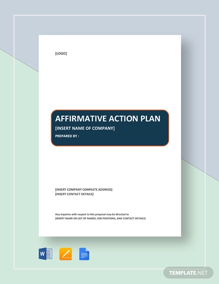 Affirmative Action Plan - 17+ Examples, How to Create, PDF, Word