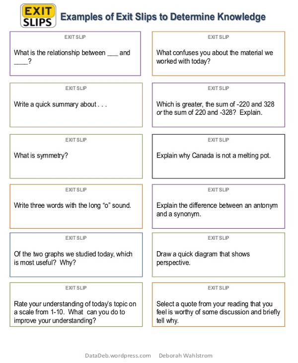 Exit Slip - 10+ Examples, Format, Pdf | Examples