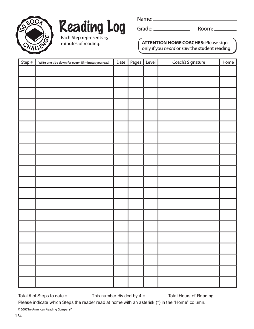 Printable Reading Log 48 Examples Format Pdf Examples
