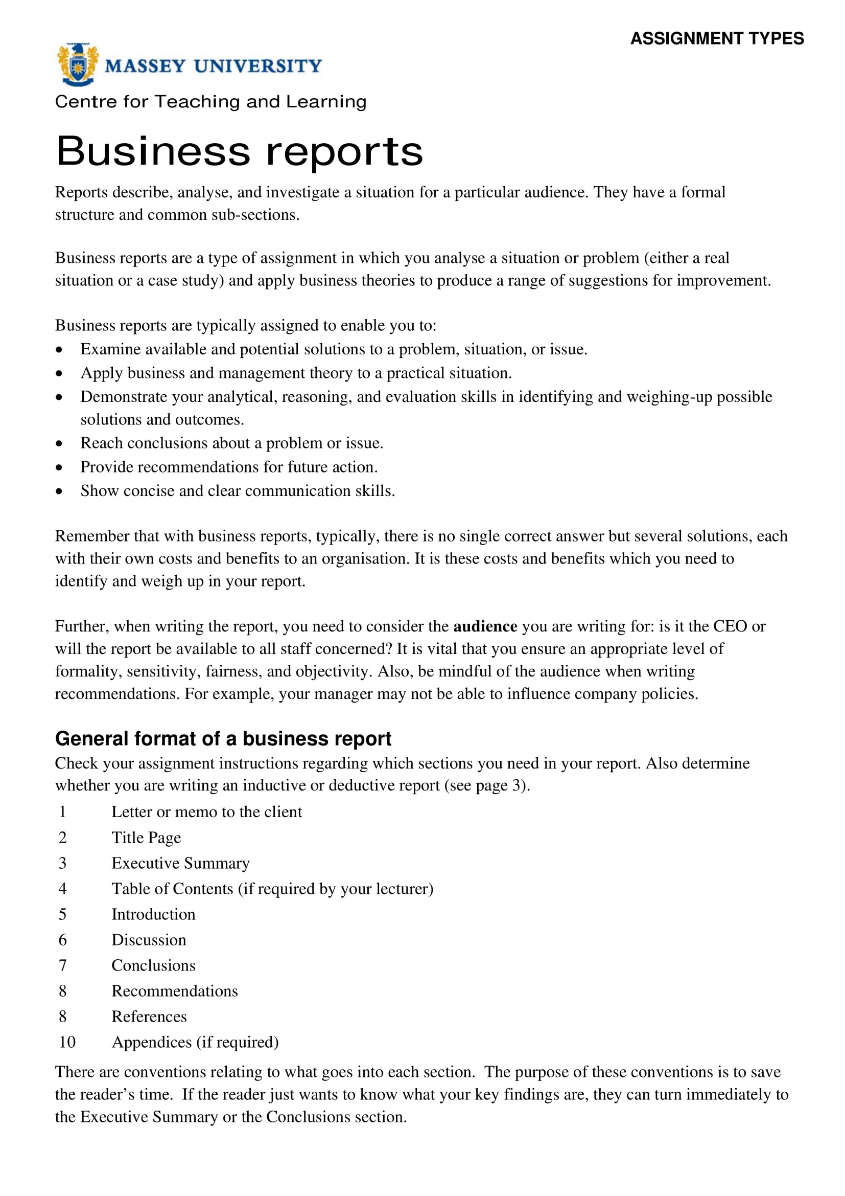 Types Of Business Reports Used In An Organisation Businesser