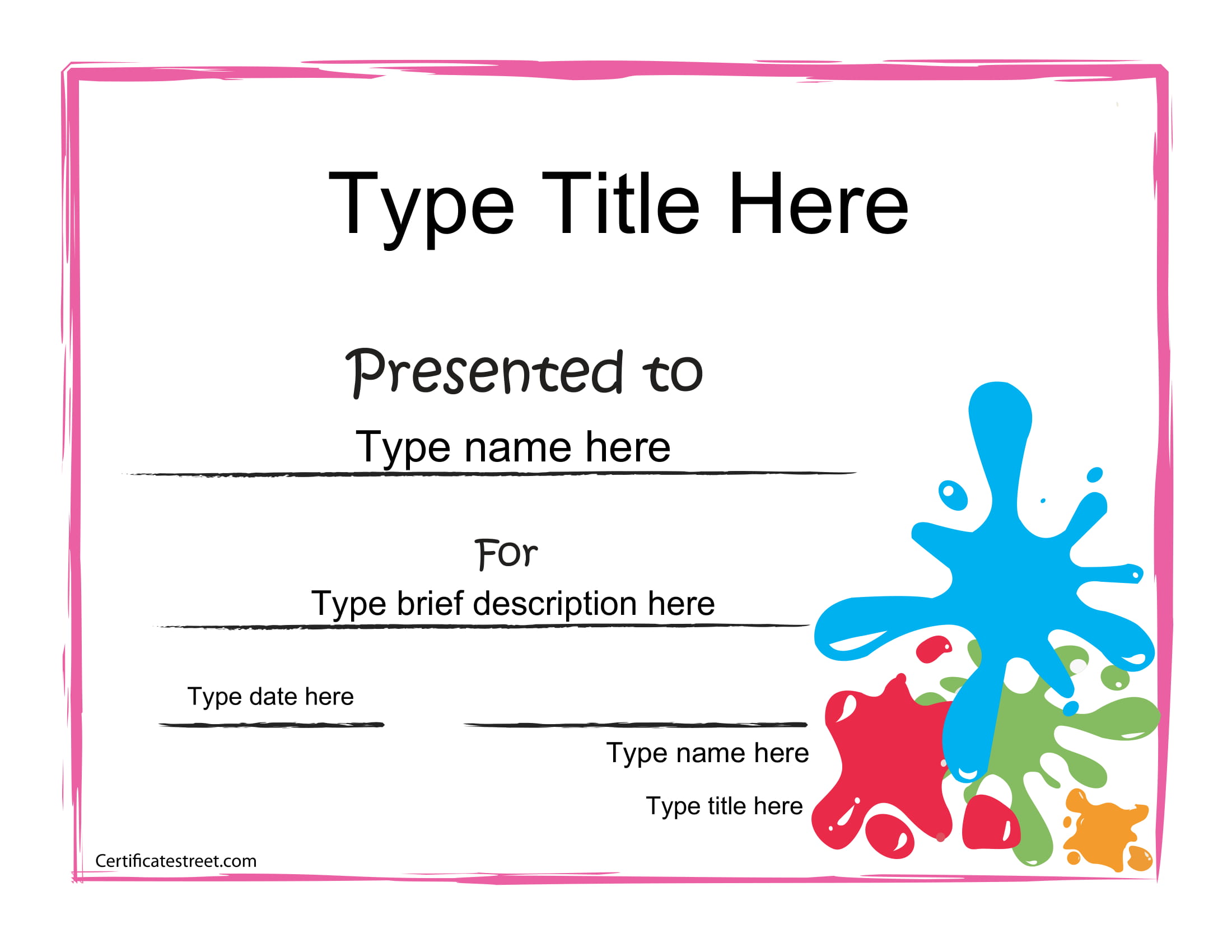 Blank Award Certificate 9 Examples Format Pdf Examples