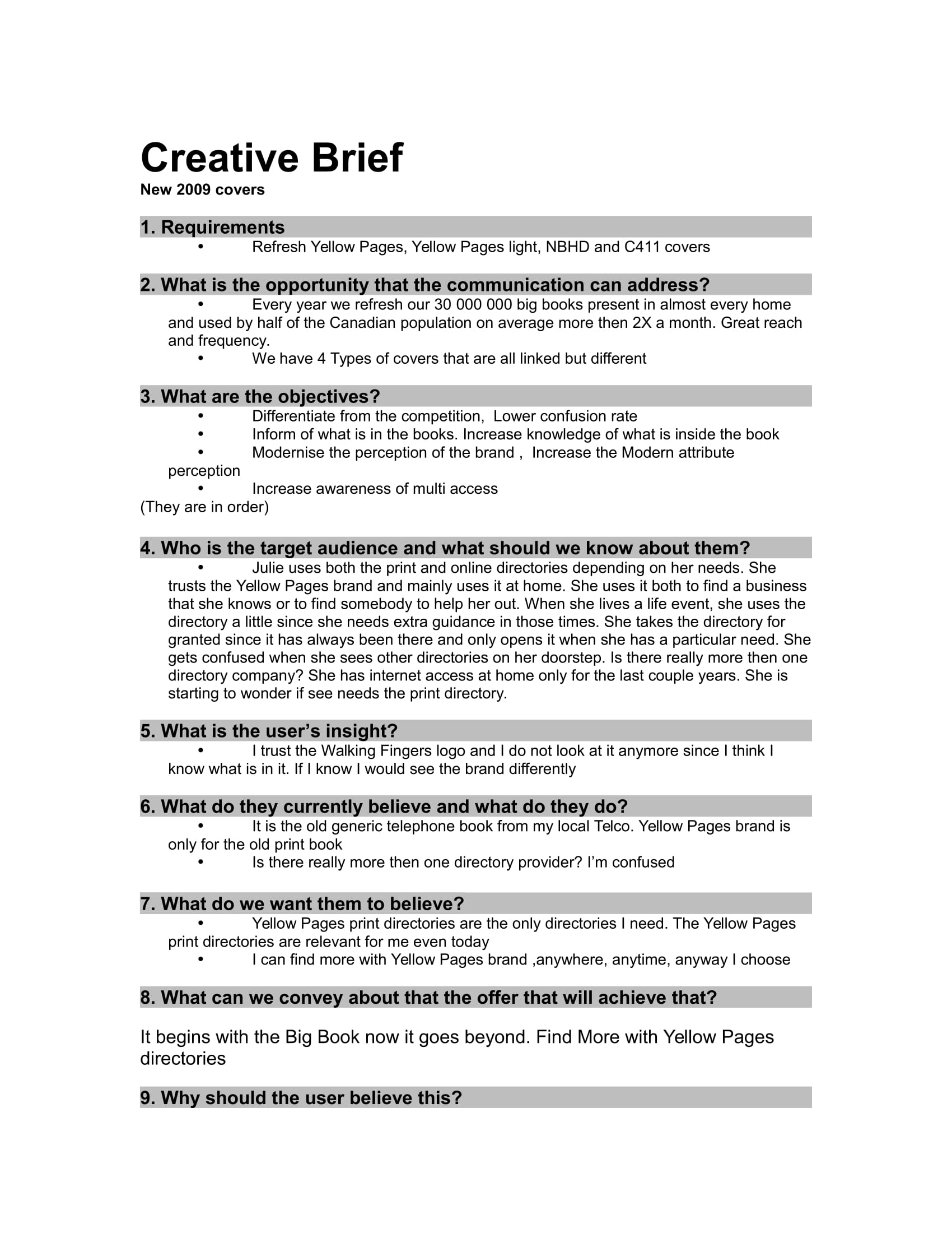 Sample Creative Brief Template Sample Creative Brief Template