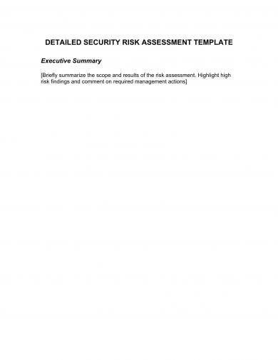 Security Assessment - 13+ Examples, Format, Pdf | Examples